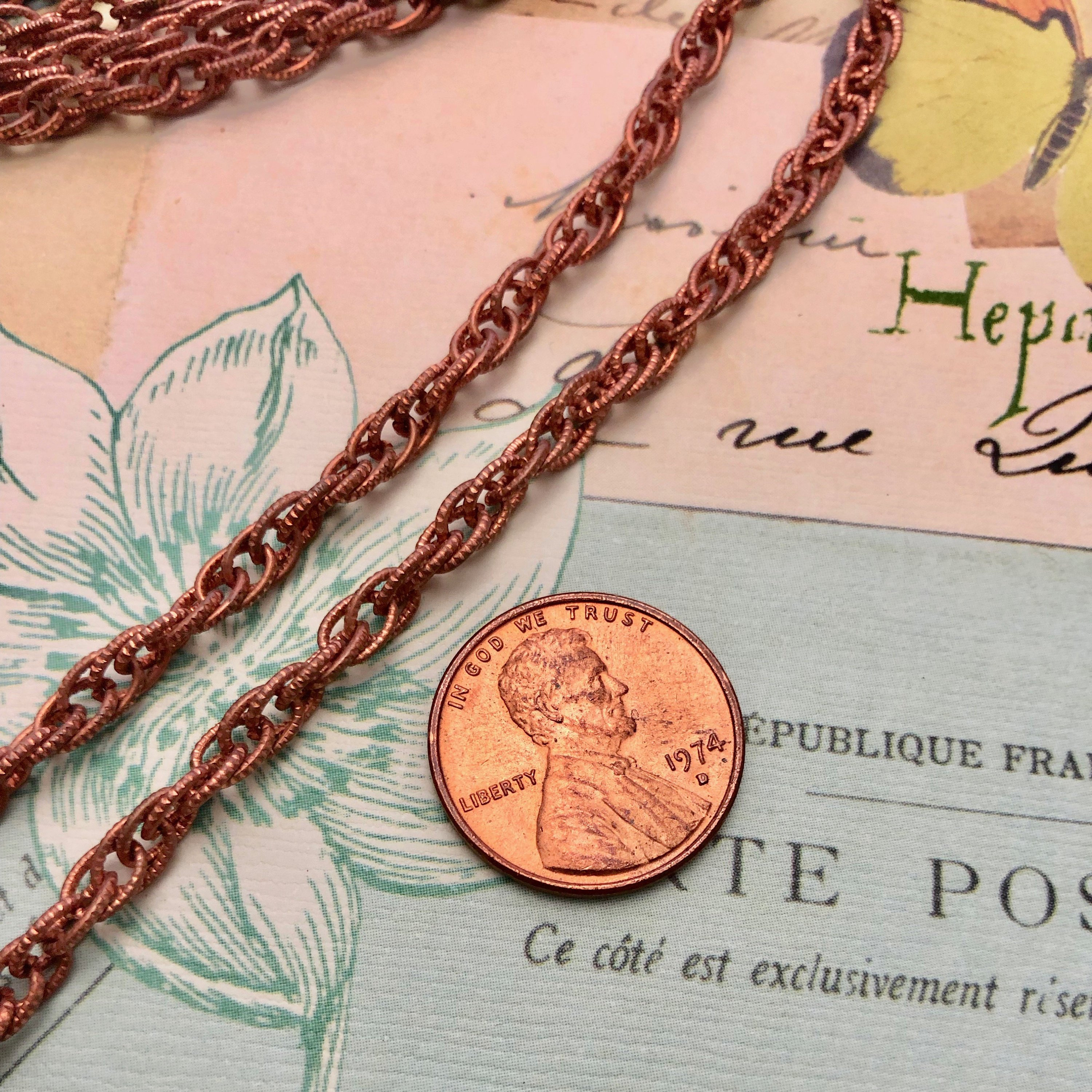 1970s Vintage Copper Chain (sold by the Foot) 4x5mm - Etsy