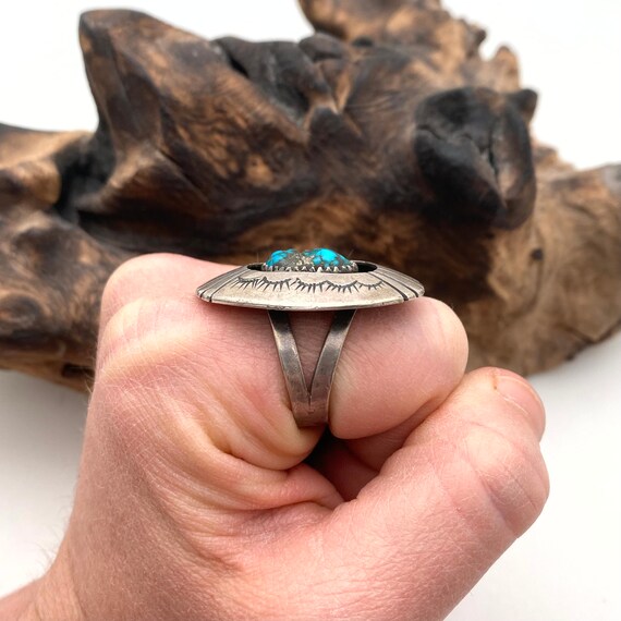 Vintage Kingman Turquoise Native American Shadow Box … - Gem