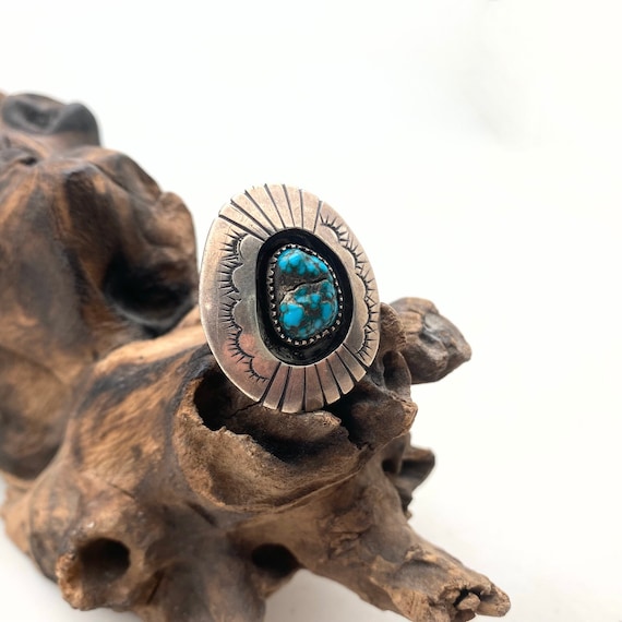 Vintage Kingman Turquoise Native American Shadow Box … - Gem