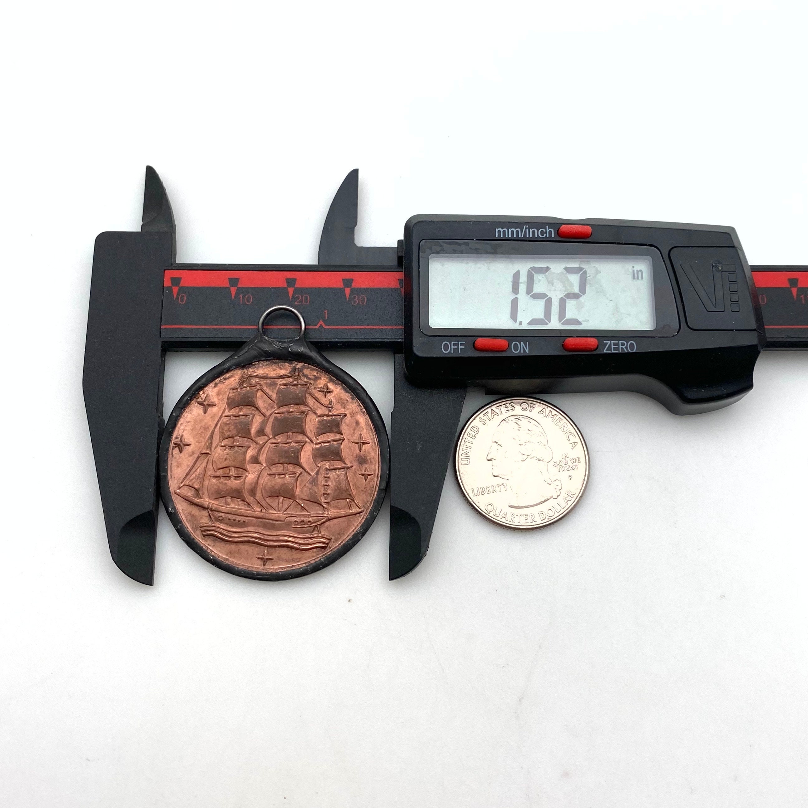 Vintage Ship Token With Navigation Tools SMP30 - Etsy Australia