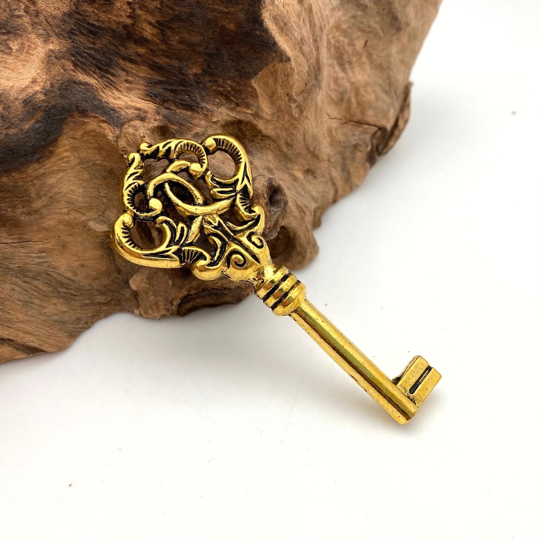Gold Color Key Metal Pendant (available in 2 Options) (MP229) - Etsy