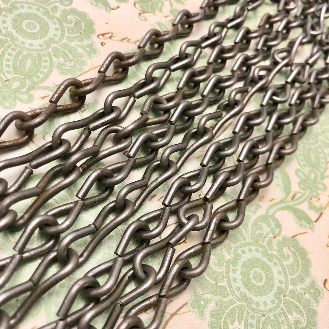 Vintage Infinity Dull Silver Steel Chain sold by the Foot 8x21mm - Etsy