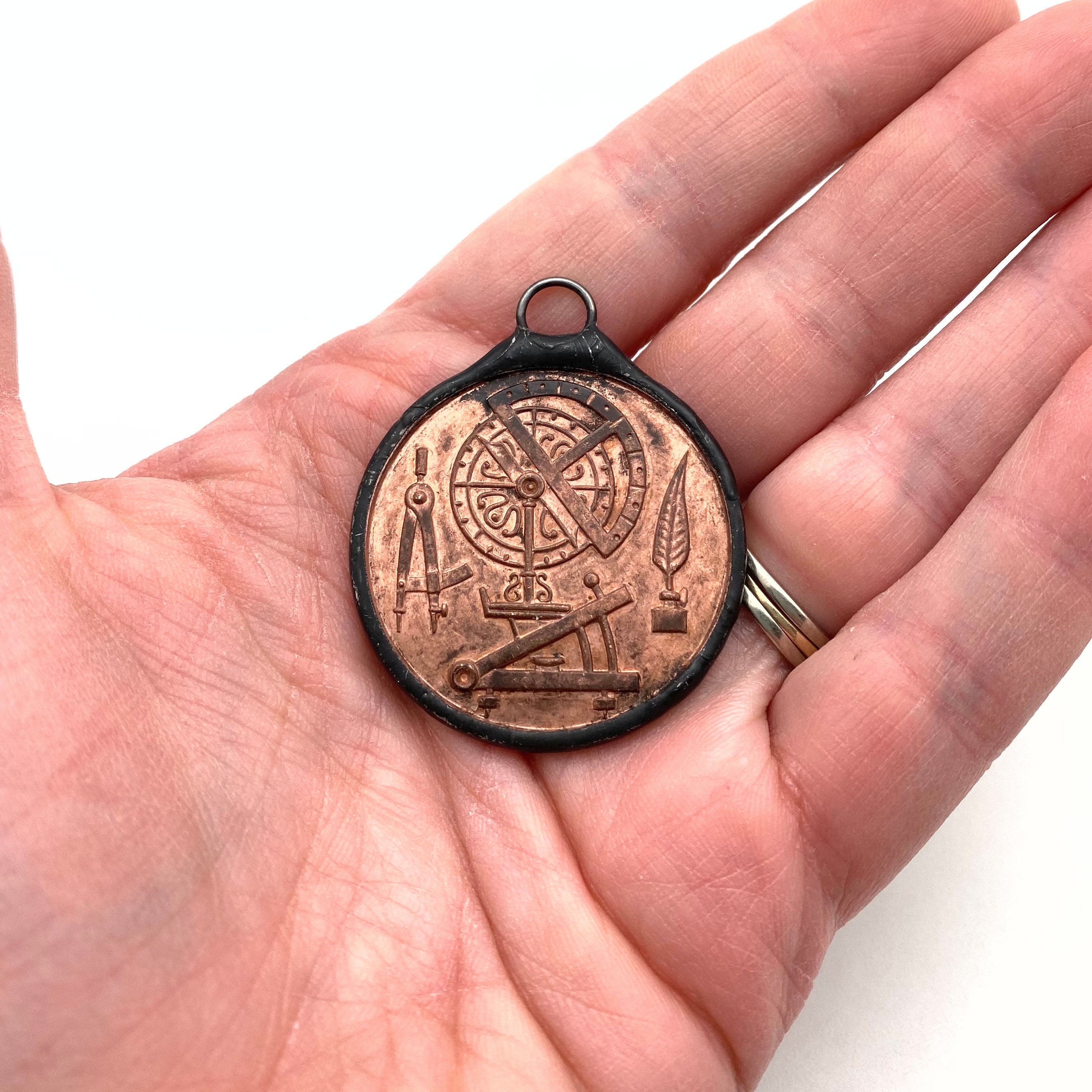 Vintage Ship Token With Navigation Tools SMP30 - Etsy Australia