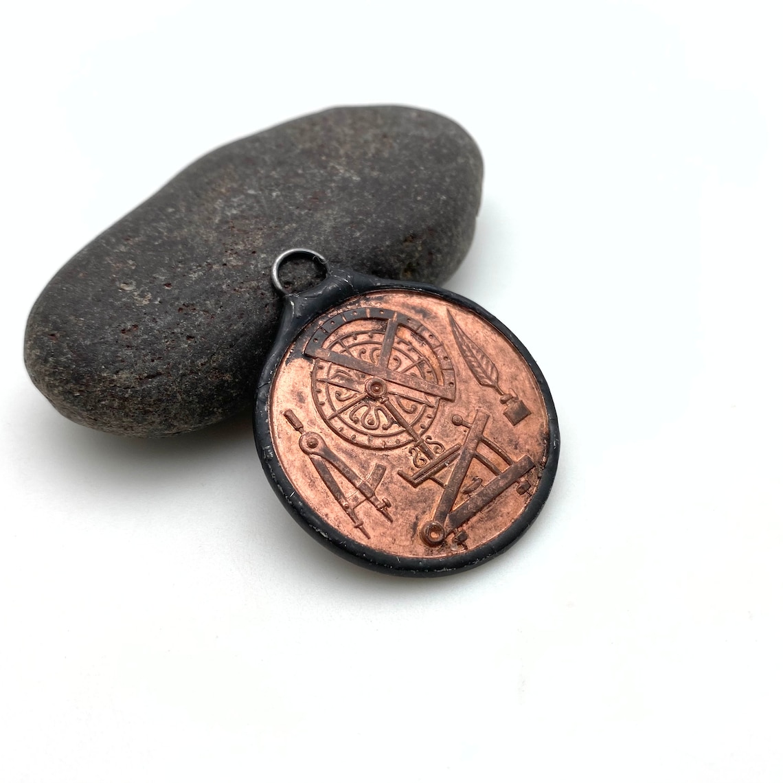 Vintage Ship Token With Navigation Tools SMP30 - Etsy Australia