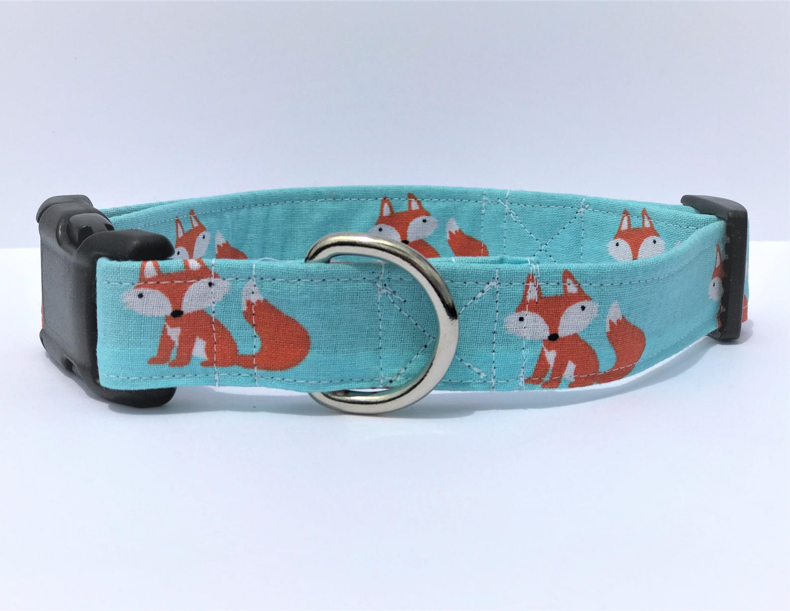 Fox dog collar Light blue fox dog collar for fox sake | Etsy