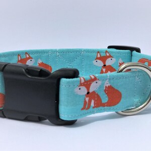 Fox Dog Collar, Light Blue Fox Dog Collar, for Fox Sake, Adjustable Dog ...