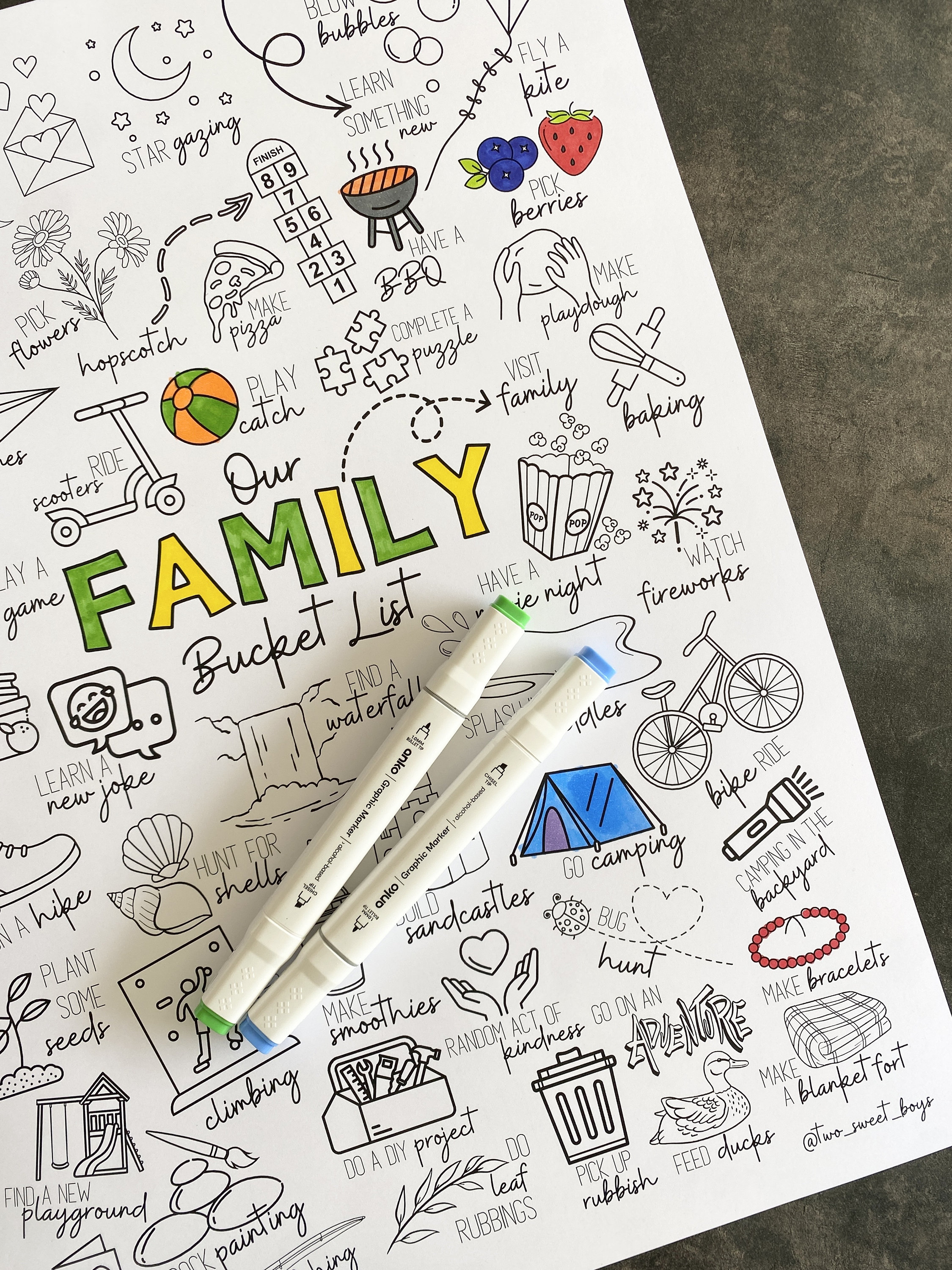Our Family Bucket List Printable, Activity Ideas, Adventure Checklists ...