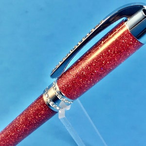 Ruby Red Princess Pen With Diamond Chips and Swarovski Crystals, Made ...