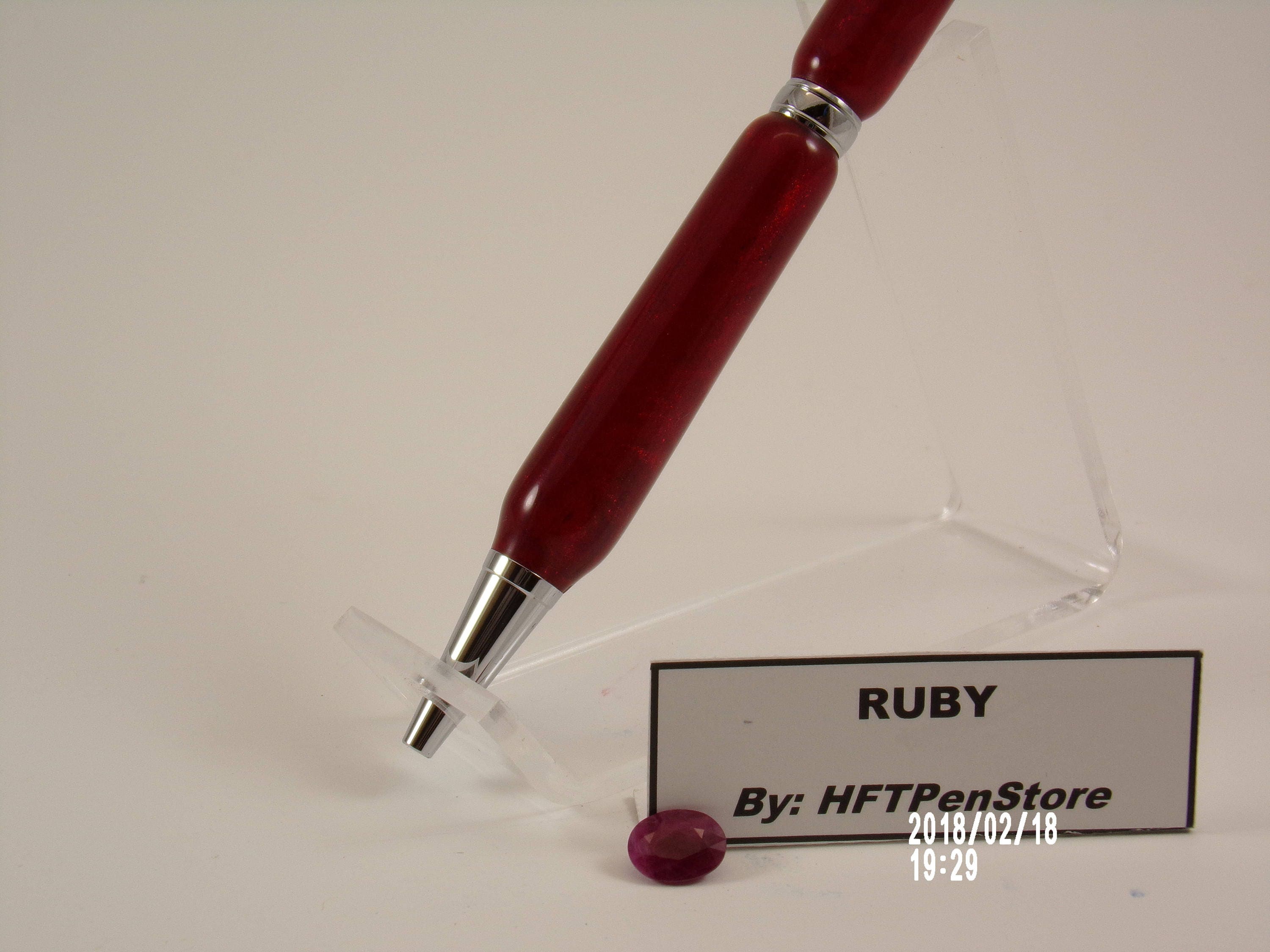 Ruby, July Birthstone Pen, 15th 40th, 60th and 80th Anniversary Pen ...
