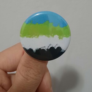 Aromantic Spectrum Pride 1.25 Inch Button Pins Greyromantic ...