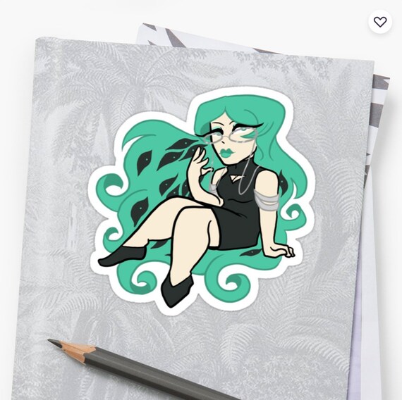 Chibi Monster Girl Transparent Vinyl Sticker - Etsy Australia