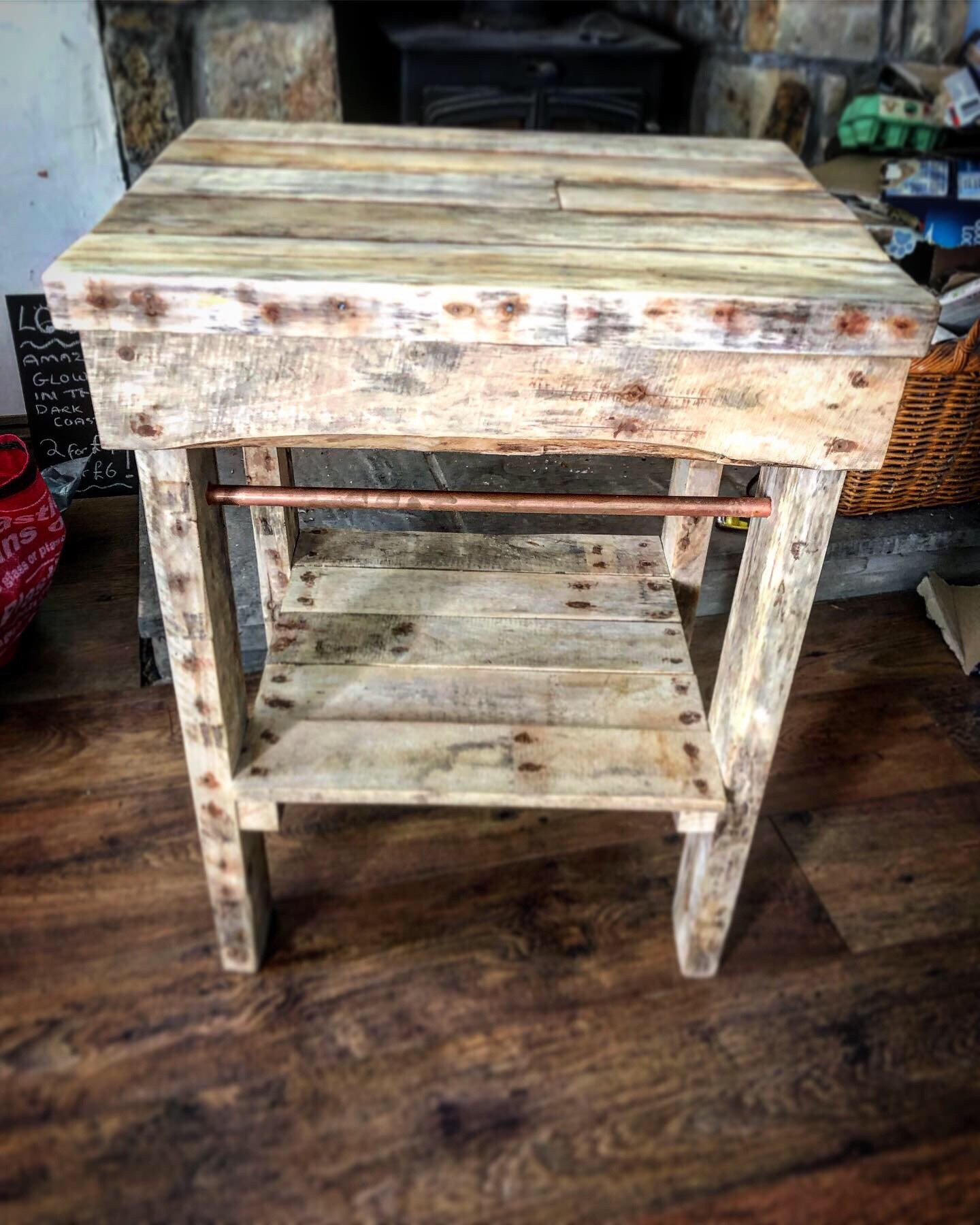 Rustic Handmade Bathroom Sink Stand With Towel Rail - Etsy