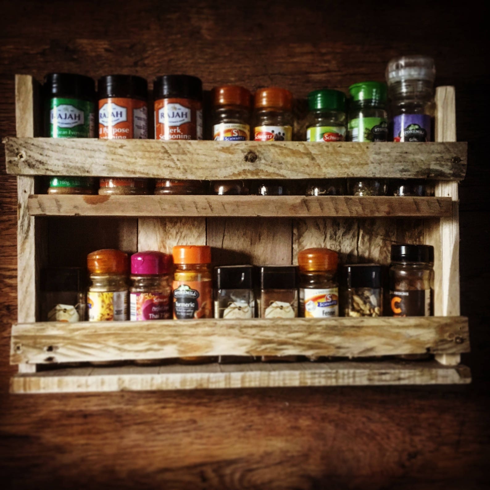 Rustic Handmade Spice Rack Pallet Furniture | Etsy