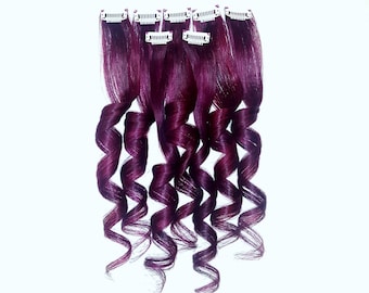 Burgundy extensions | Etsy