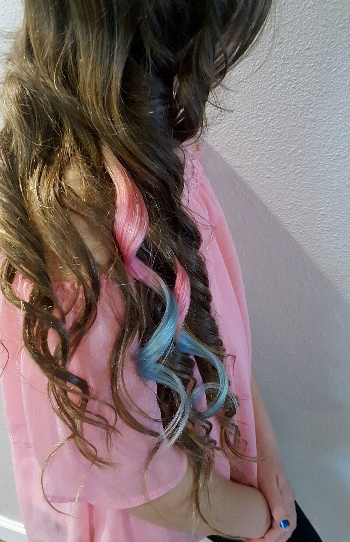 Clip In Pastel Hair Extensions Pink Hair Mint Hair Rainbow | Etsy