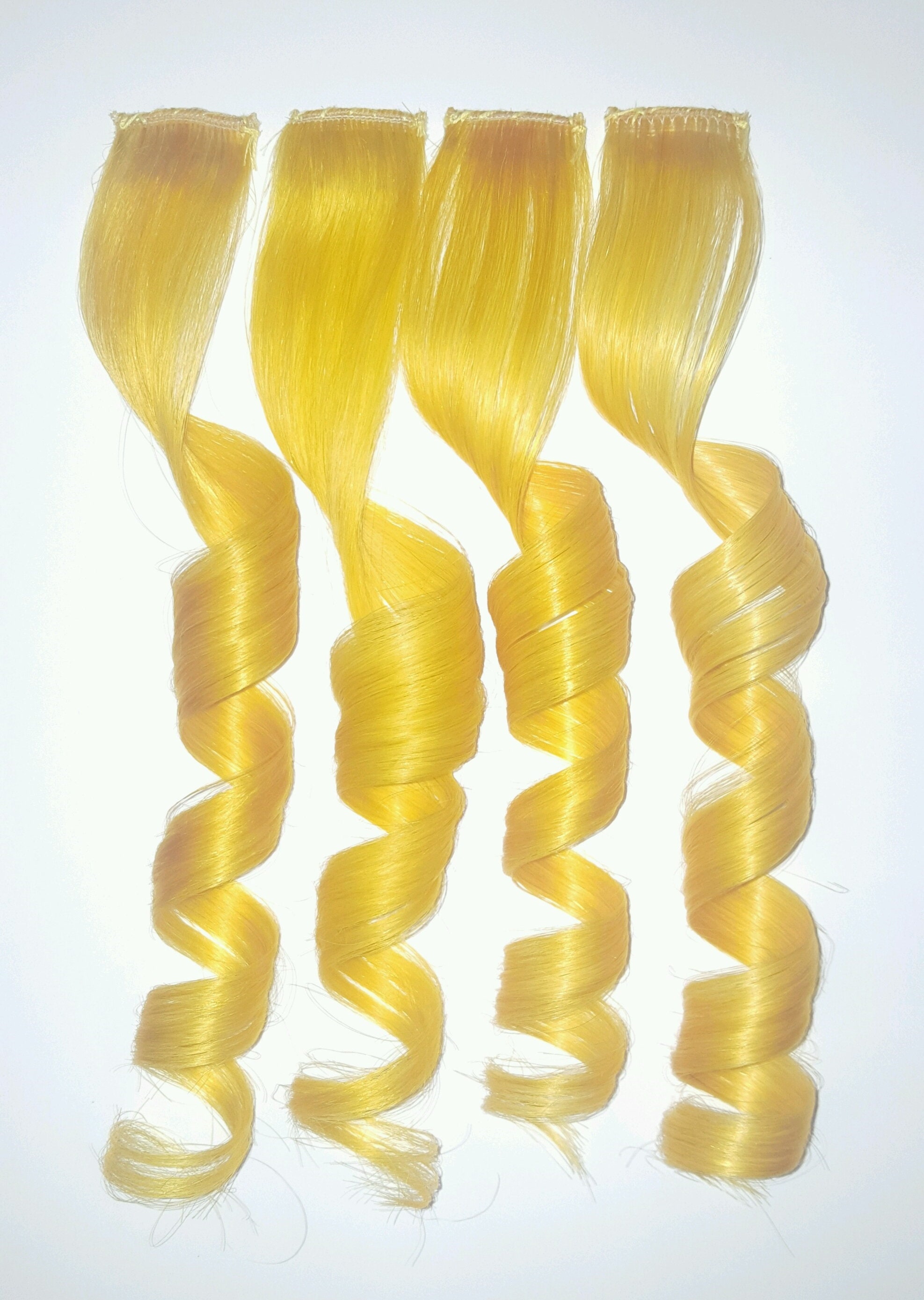 Clip In Hair Extensions Yellow Hair Mermaid Hair Unicorn | Etsy