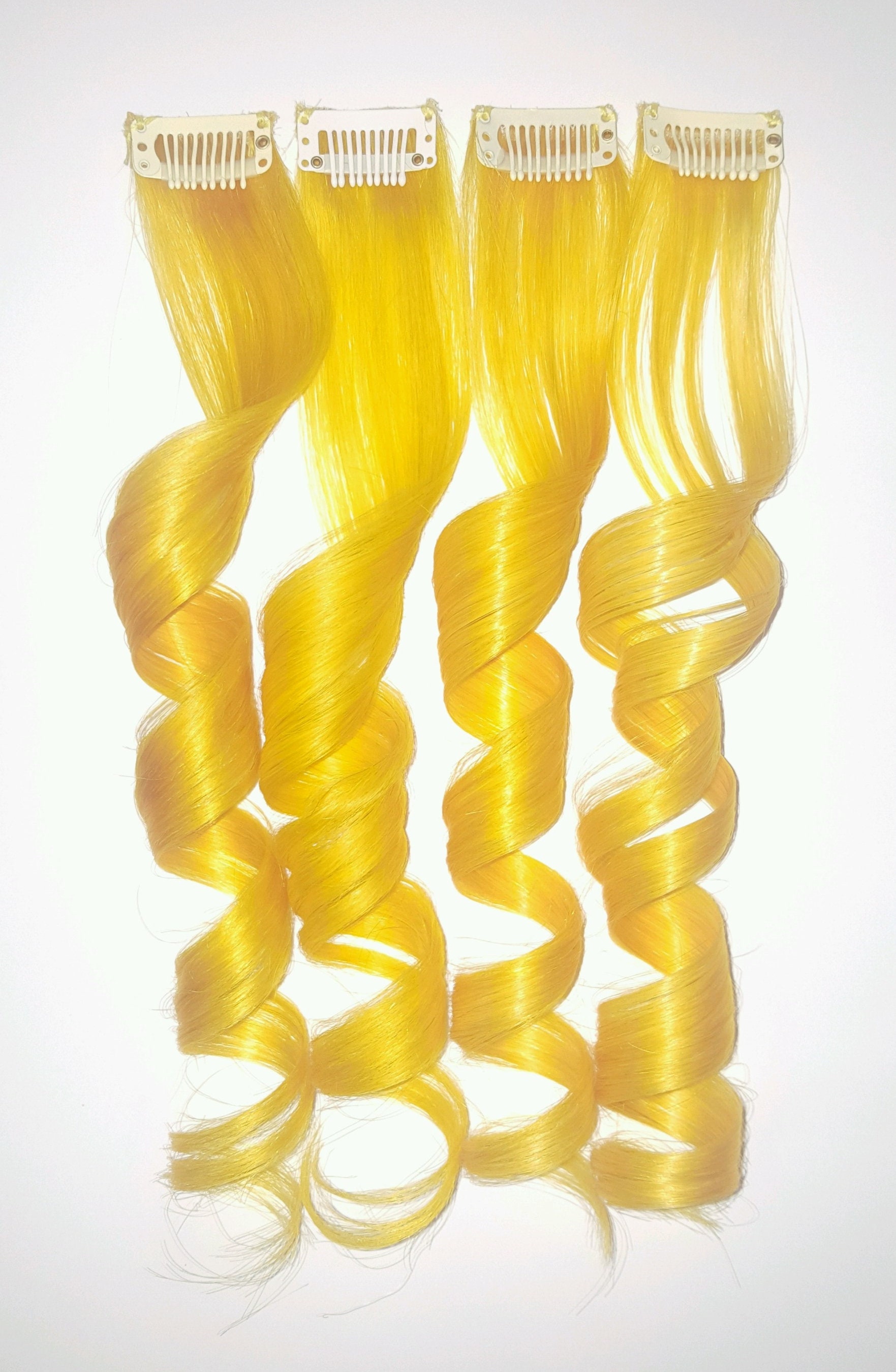 Clip In Hair Extensions Yellow Hair Mermaid Hair Unicorn | Etsy