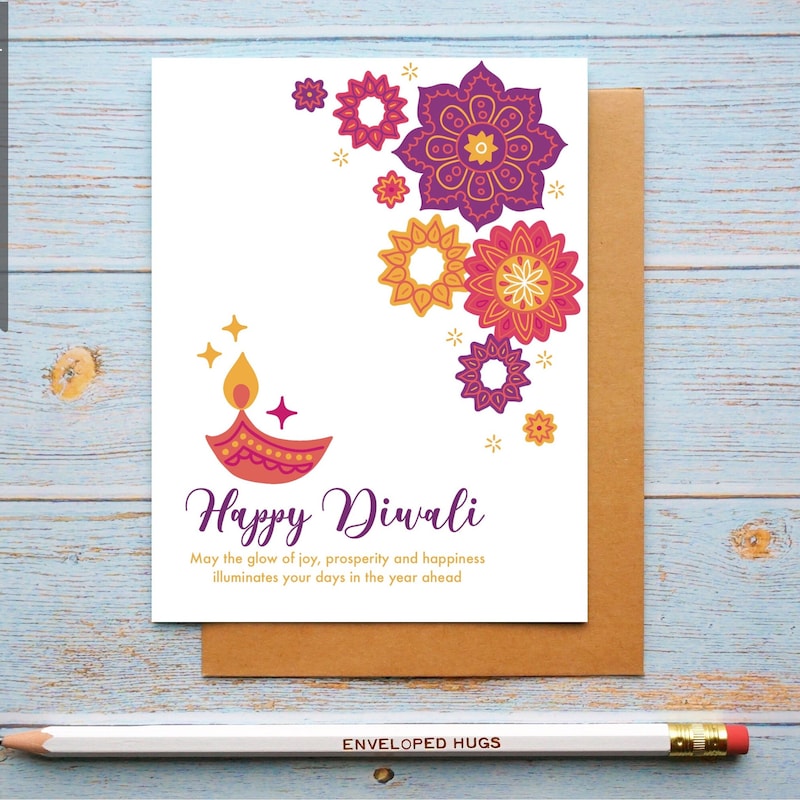 Diwali Card - Etsy