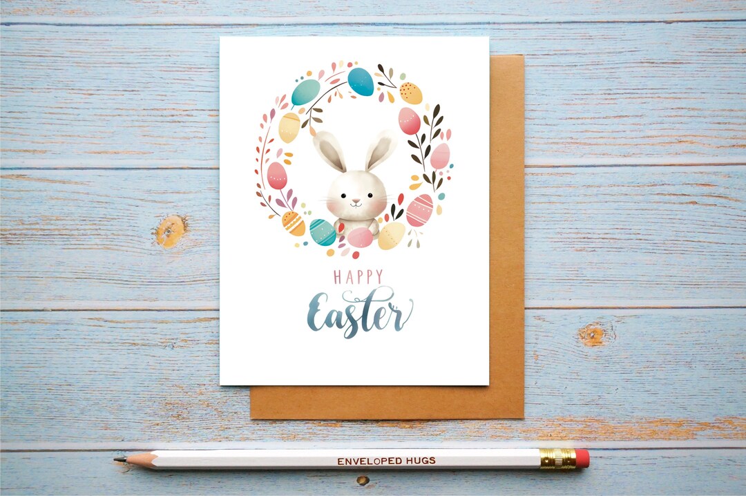 Easter Card Set for Kids, Easter Bunny, Egg Hunt, Easter Basket Gift ...