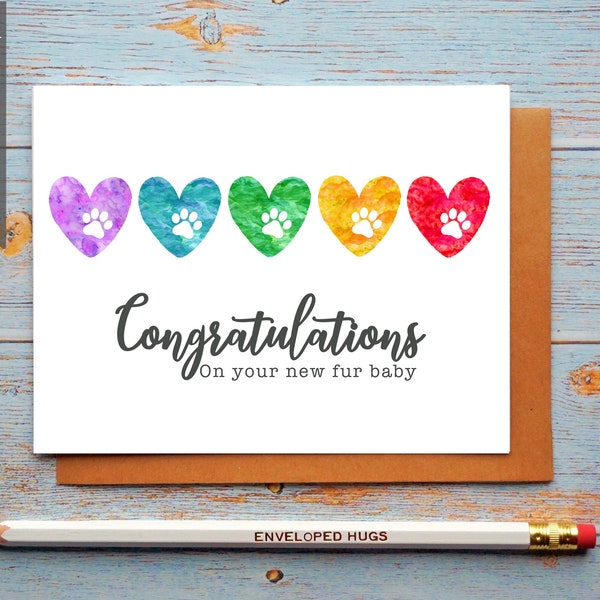 New Dog Congratulations Card - Etsy
