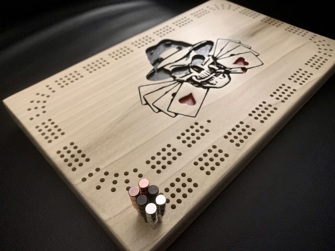 Skull Themed Cribbage Board CNC Files - Etsy Canada