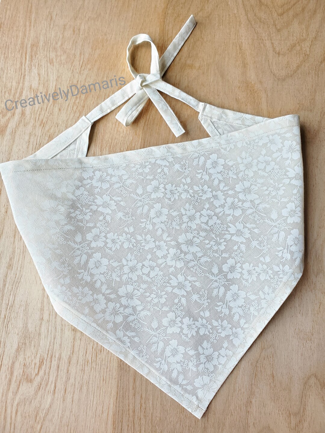 Tone on Tone Hawaiian Floral Head Kerchief/ Summer Hair Kerchief ...