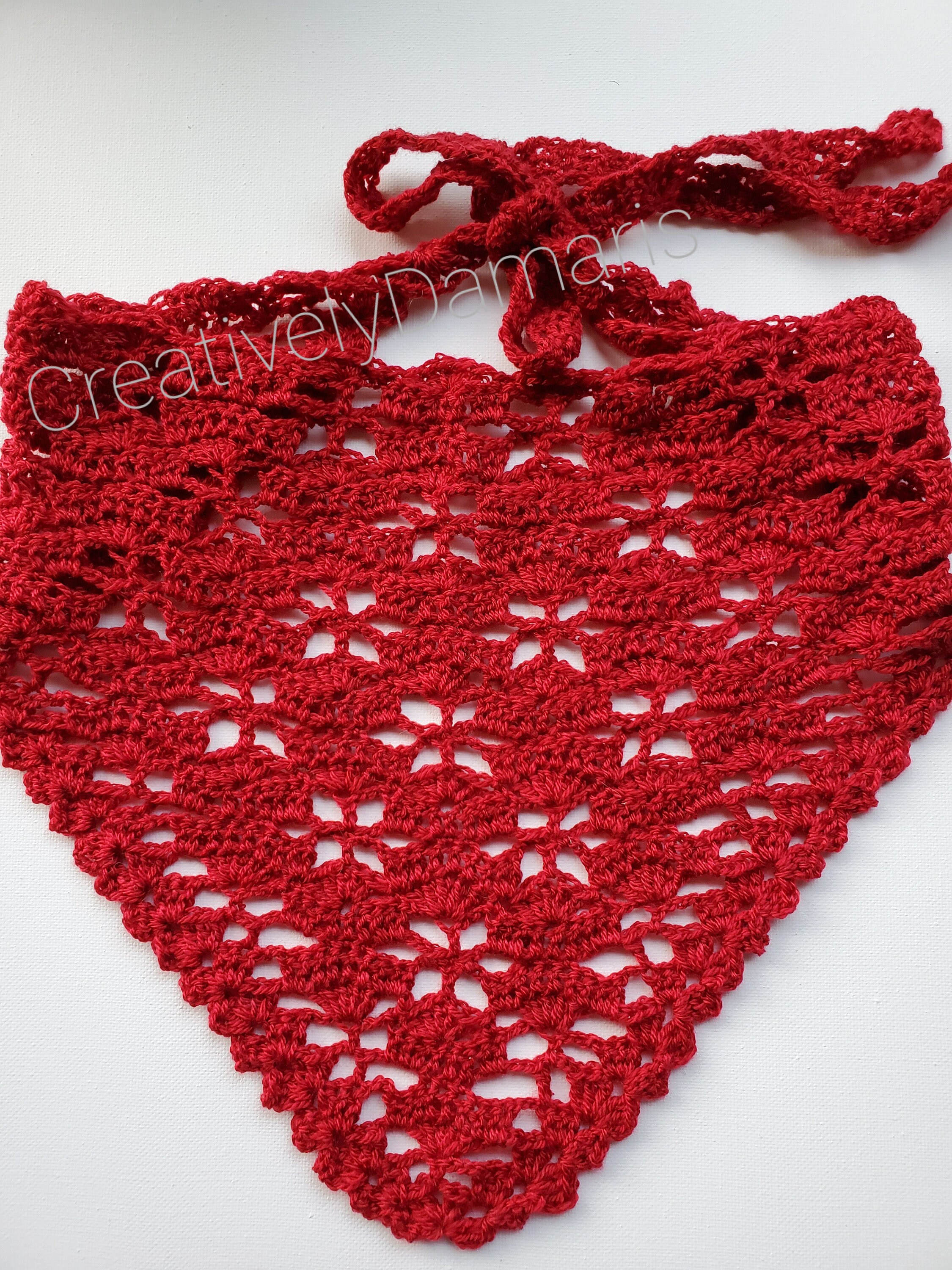Lace Flower Crochet Kerchief/crochet Head Kerchief | Etsy