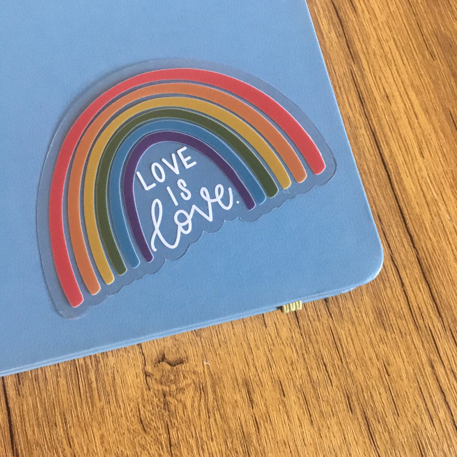 Love is Love Vinyl Die-Cut Rainbow Sticker lgbtqia sticker | Etsy