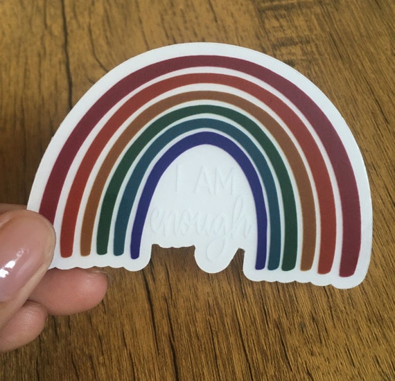 Paper & Party Supplies Stickers, Labels & Tags enough rainbow sticker ...