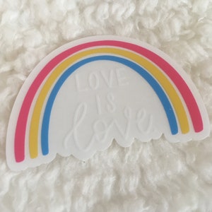 Love is Love Vinyl Die-cut Rainbow Sticker | Lgbtqia Sticker | Pan ...