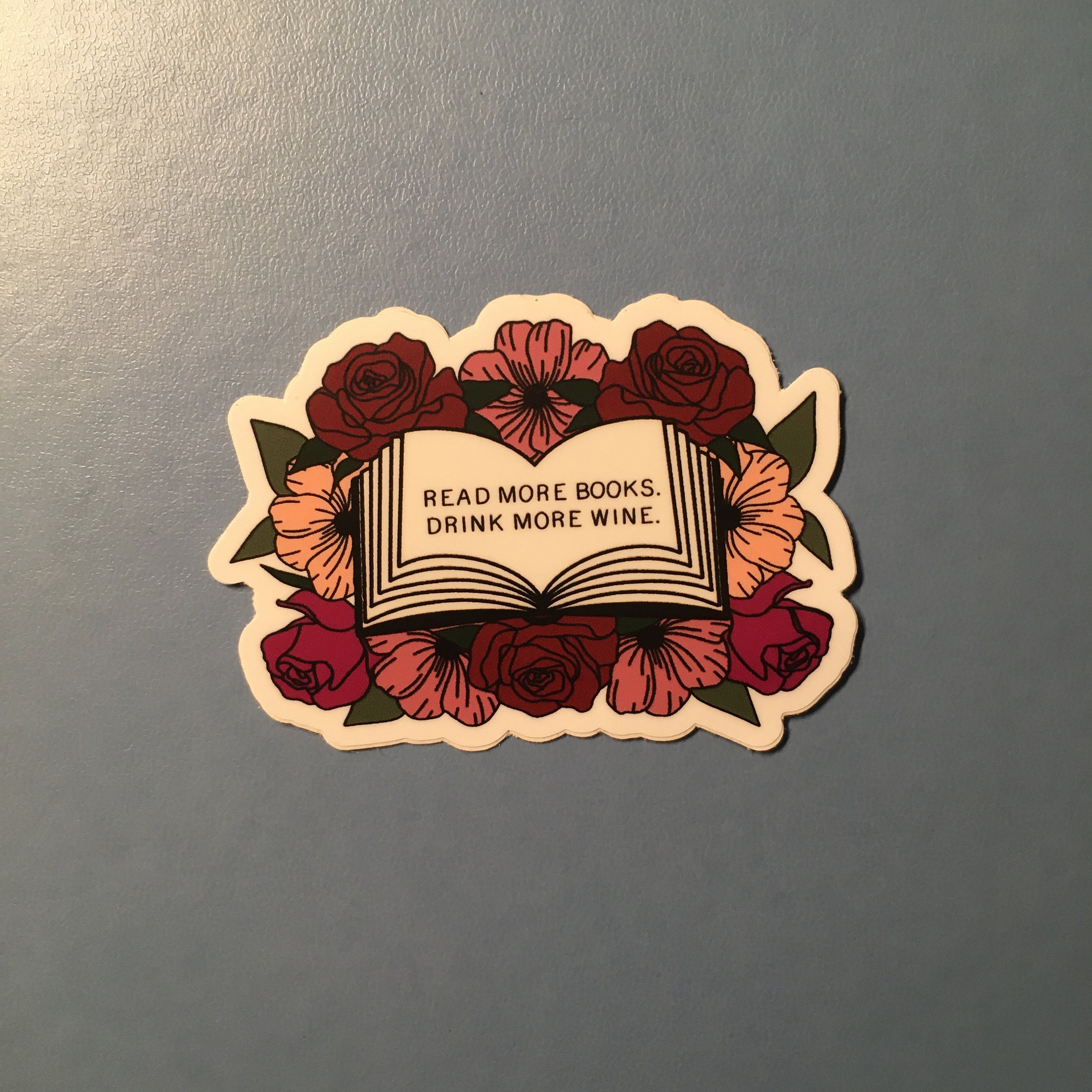 Red More Books. Drink More Wine. Sticker Bookish Sticker | Etsy