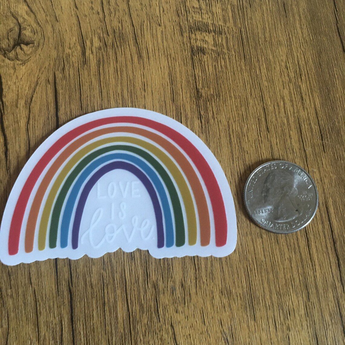 Love is Love Vinyl Die-Cut Rainbow Sticker lgbtqia sticker | Etsy