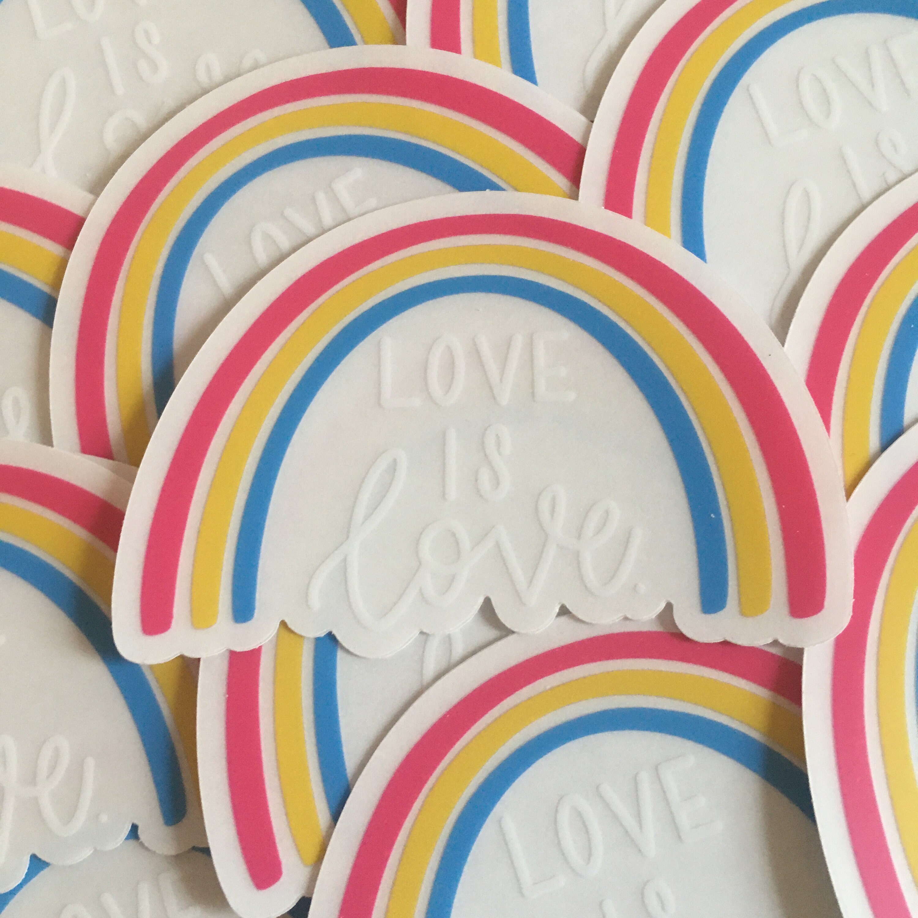 Love is Love Vinyl Die-cut Rainbow Sticker Lgbtqia Sticker | Etsy