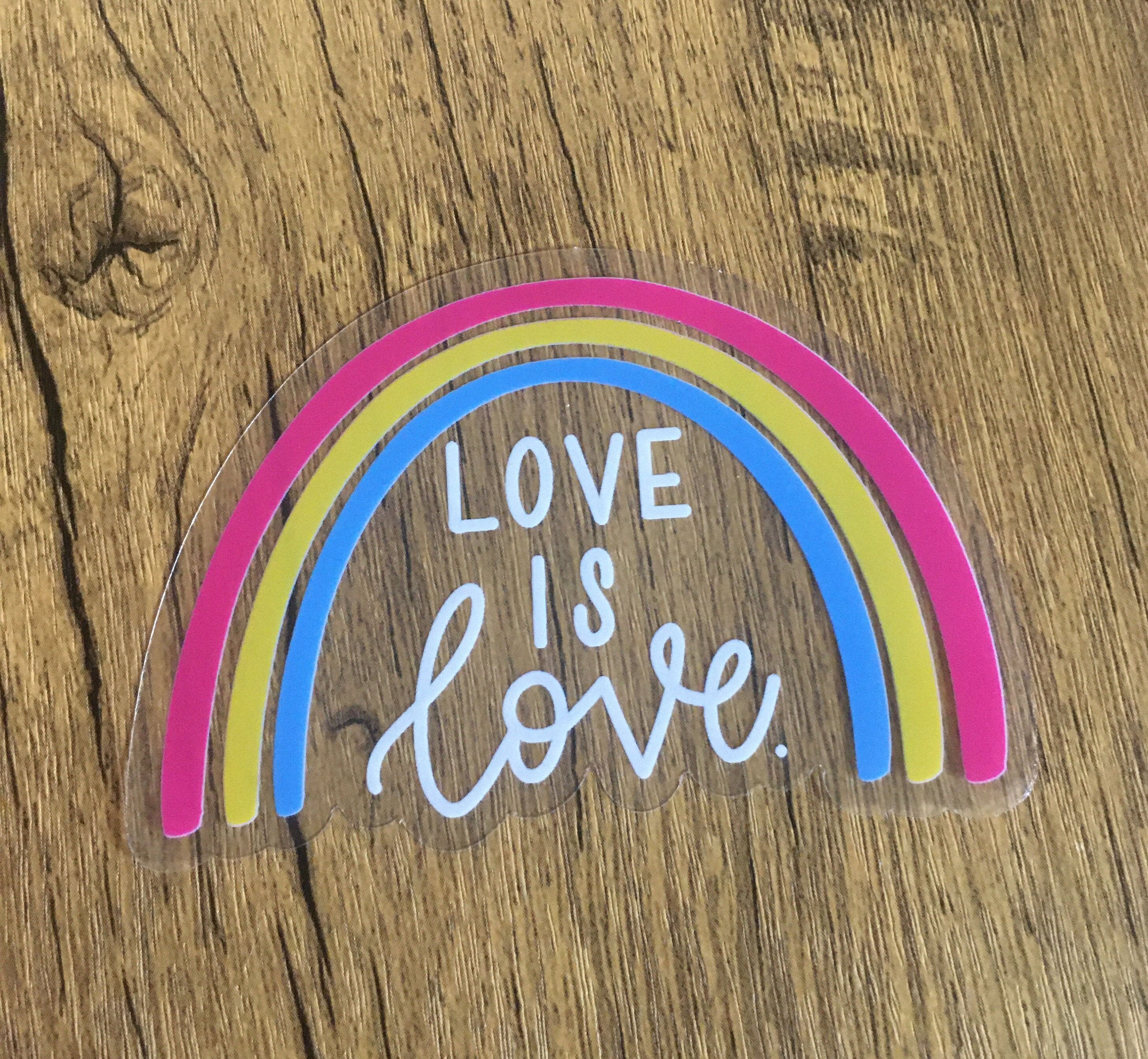 Love is Love Vinyl Die-cut Rainbow Sticker Lgbtqia Sticker | Etsy