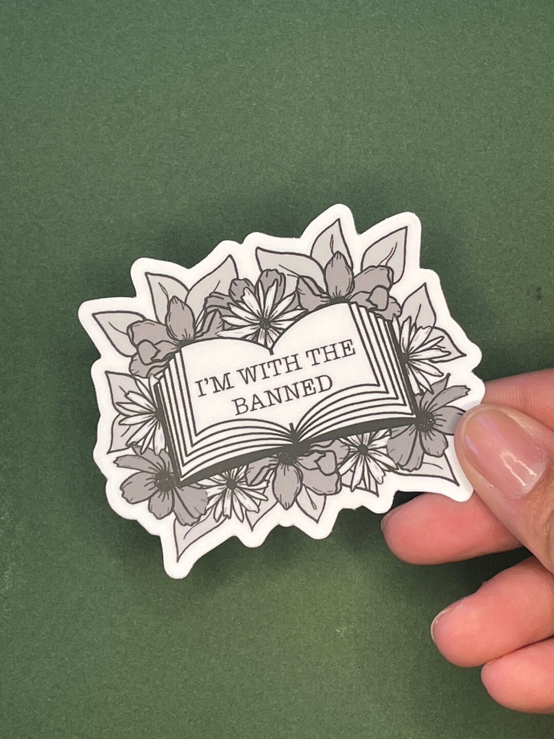 I'm With the Banned Floral Sticker | Banned Books | Read Banned Books ...