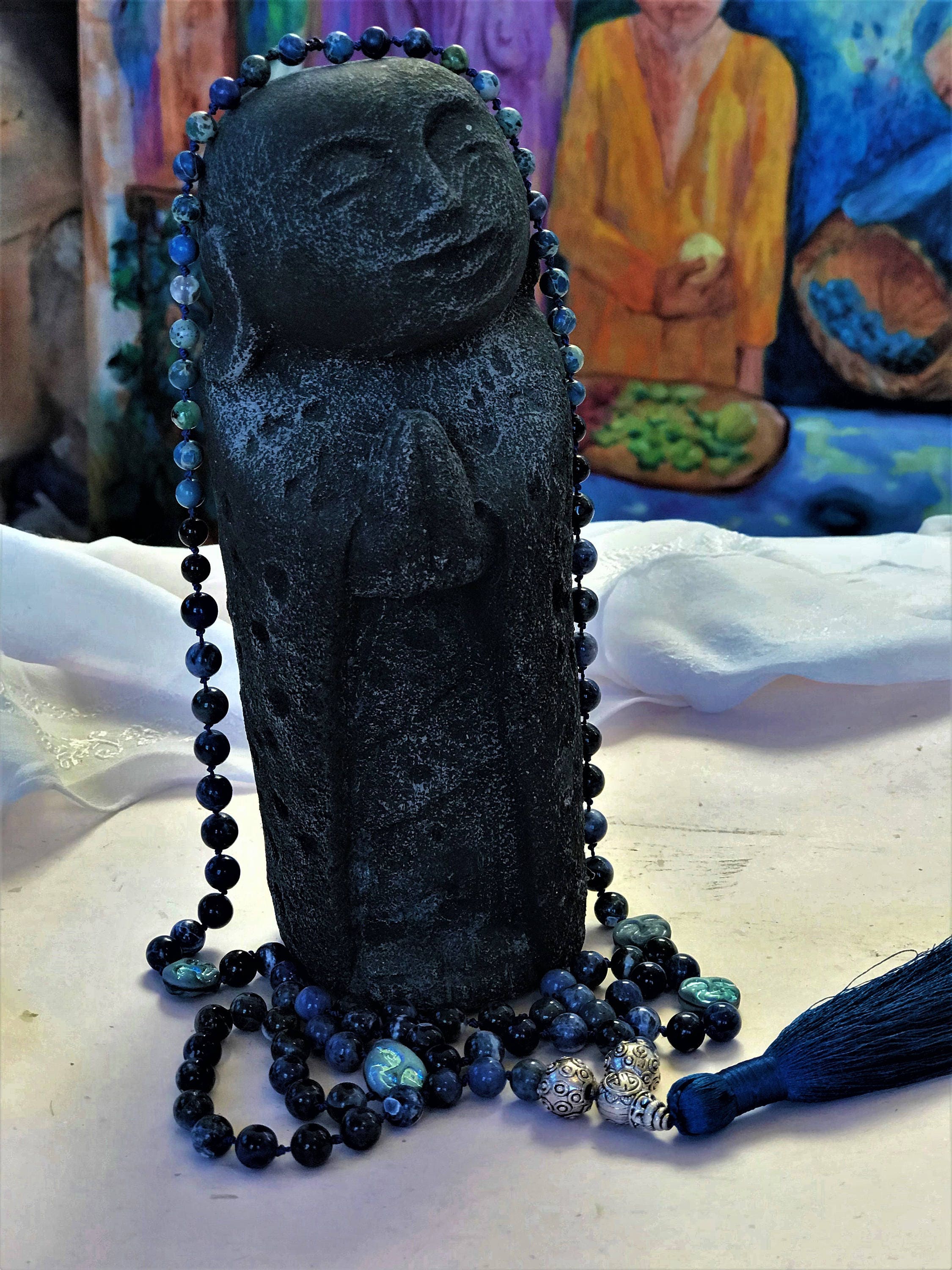 108 Mala, Yoga Mala, Handknotted Mala, Meditation Beads, Yoga Beads ...