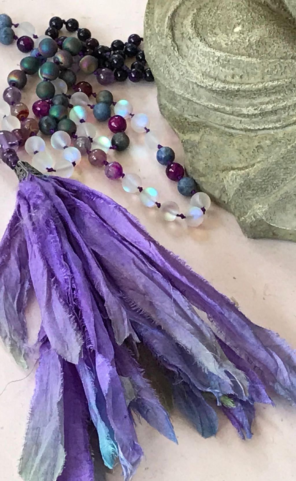 108 Mala, Yoga Mala, Boho Mala, Handknotted Mala, Meditation Beads ...