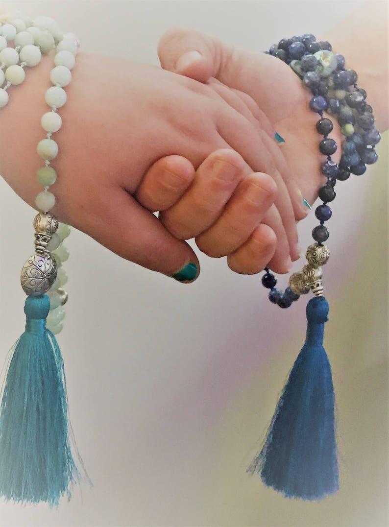 108 Mala, Yoga Mala, Handknotted Mala, Meditation Beads, Yoga Beads ...