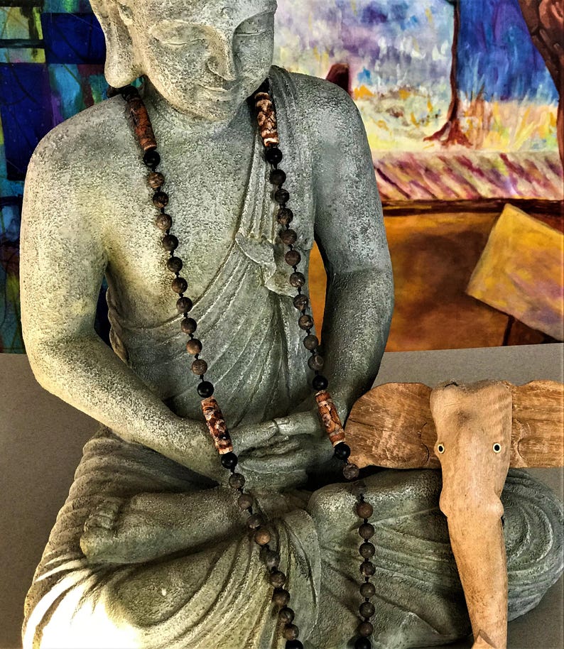 108 Mala Yoga Mala Handknotted Mala Boho Mala Tassel - Etsy