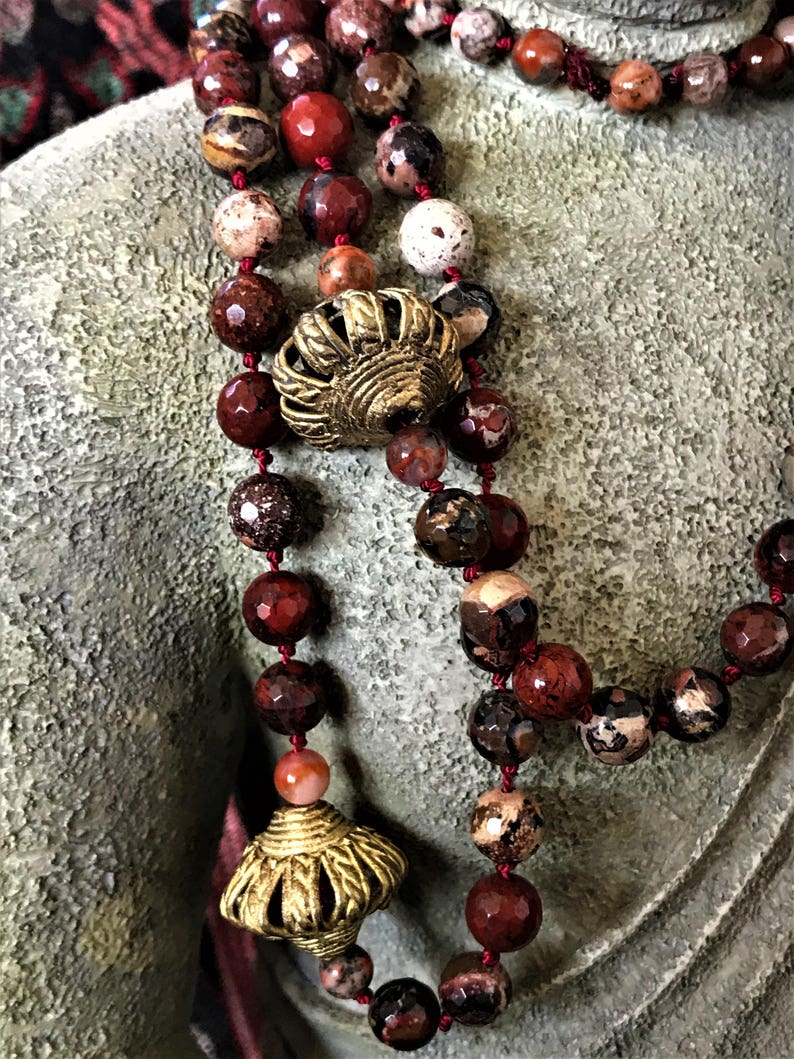 108 Mala Cinnabar Carved Ancient Dragon Guru Bead - Etsy