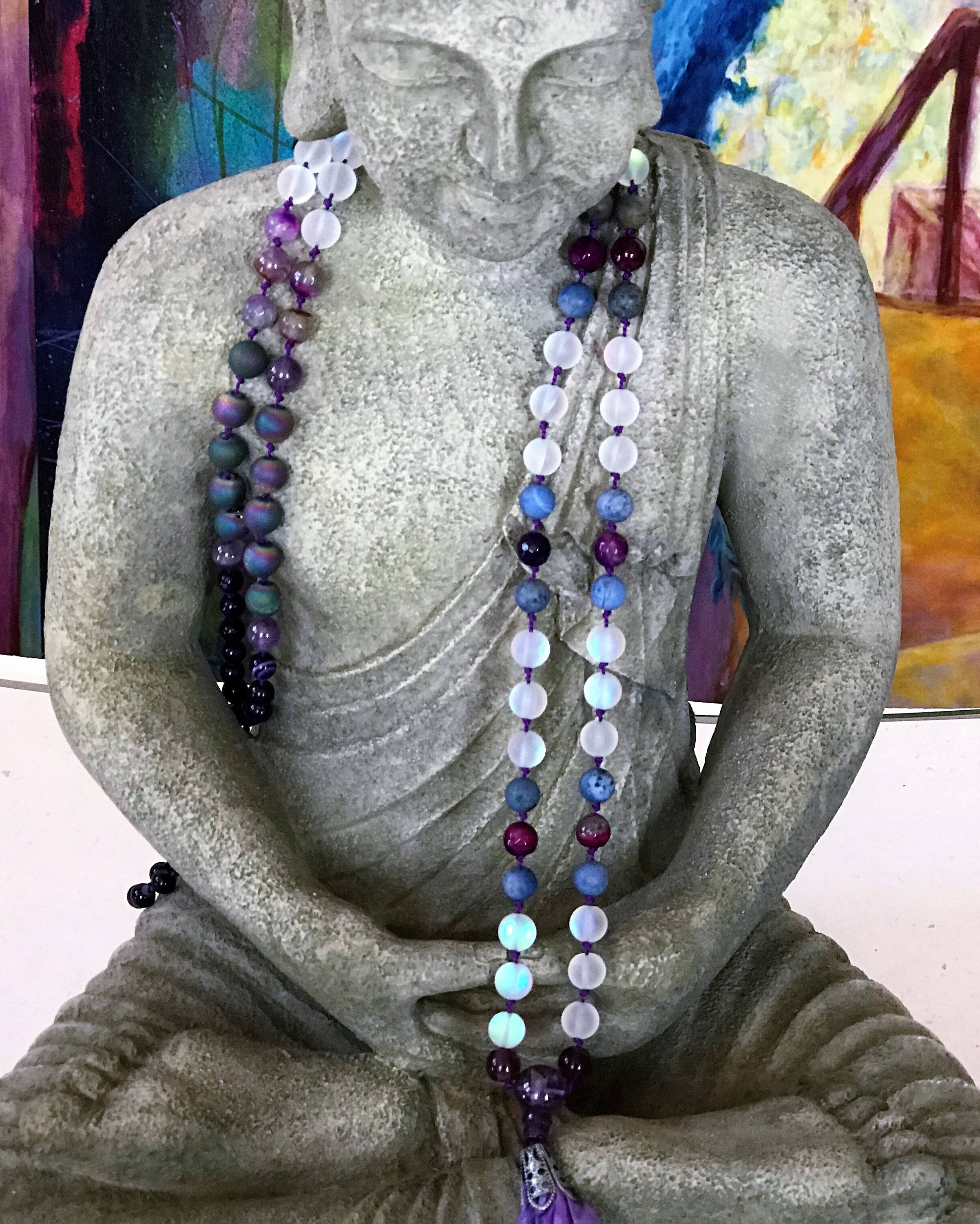 108 Mala, Yoga Mala, Boho Mala, Handknotted Mala, Meditation Beads ...
