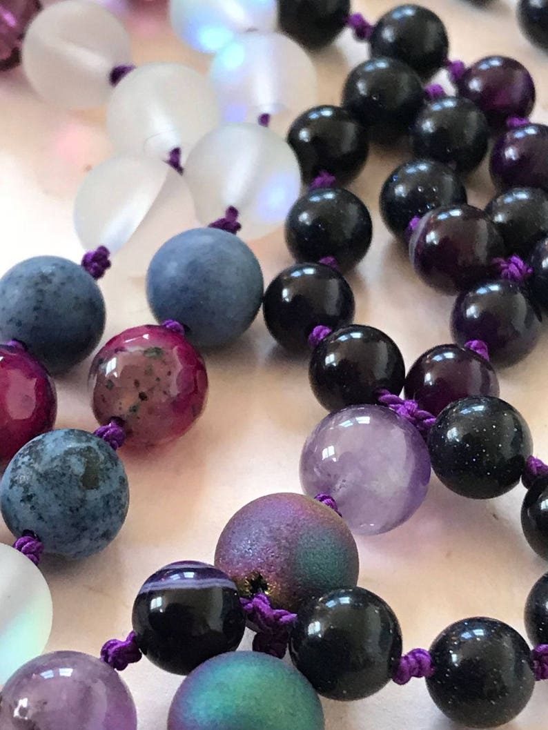 108 Mala, Yoga Mala, Boho Mala, Handknotted Mala, Meditation Beads ...