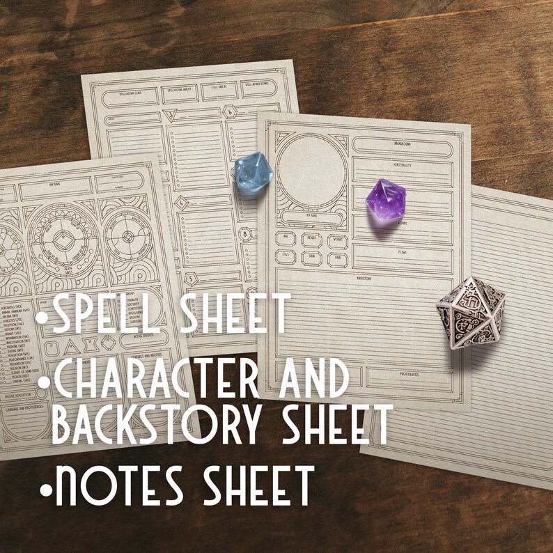 Dnd Character Sheet / Fillable PDF / Universal / Dungeons and Dragons ...