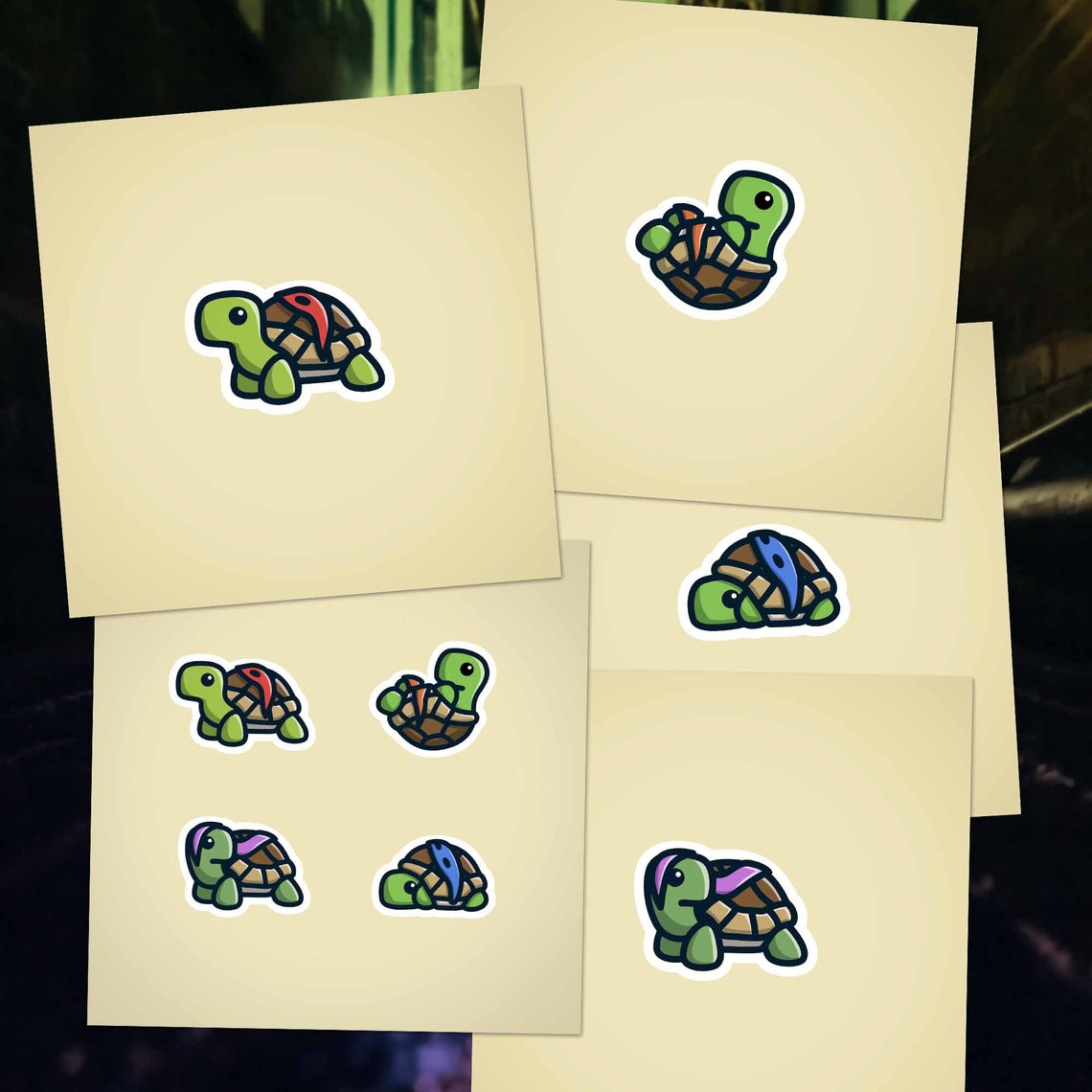 Teenage Mutant Ninja Turtles Stickers / TMNT / Pizza / Cowabunga ...