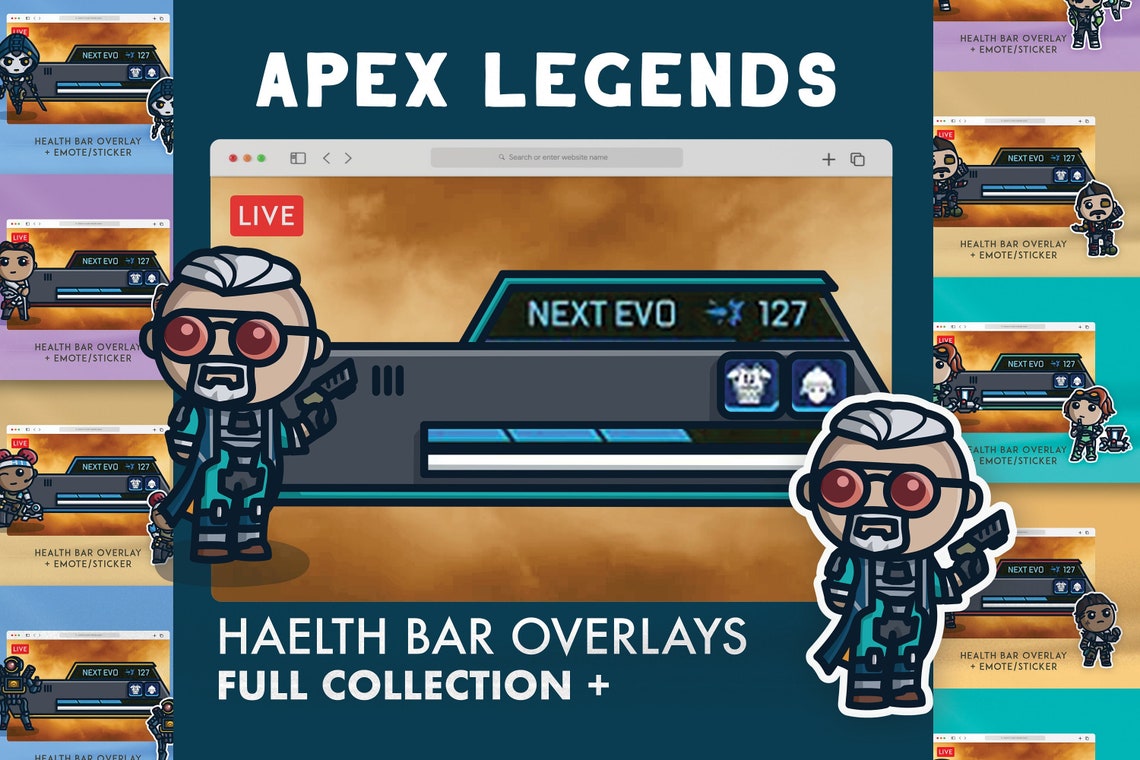 Apex Legends Health Bar Overlays All Legends Season 17 24 / - Etsy UK