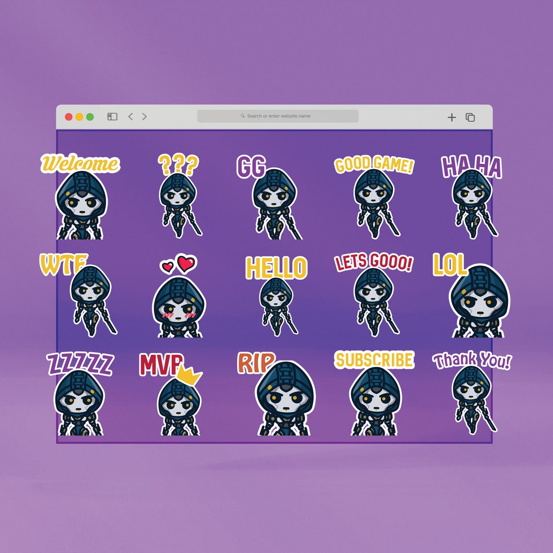 Apex Legends Emotes Ash for Twitch Streaming / Stream Labs OBS ...