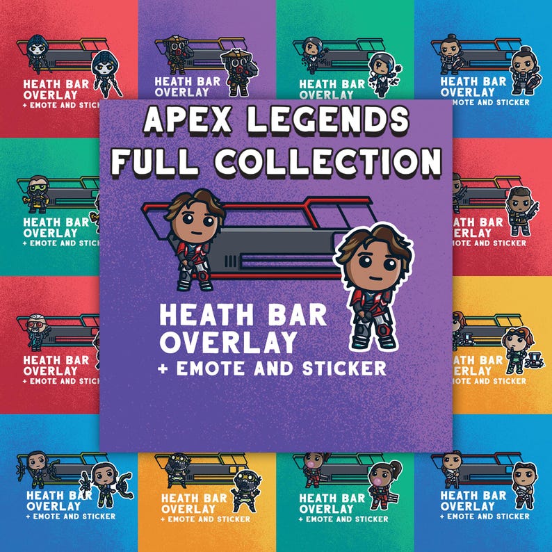 Apex Legends Health Bar Overlays All (27) Legends Season 26 / Twitch ...