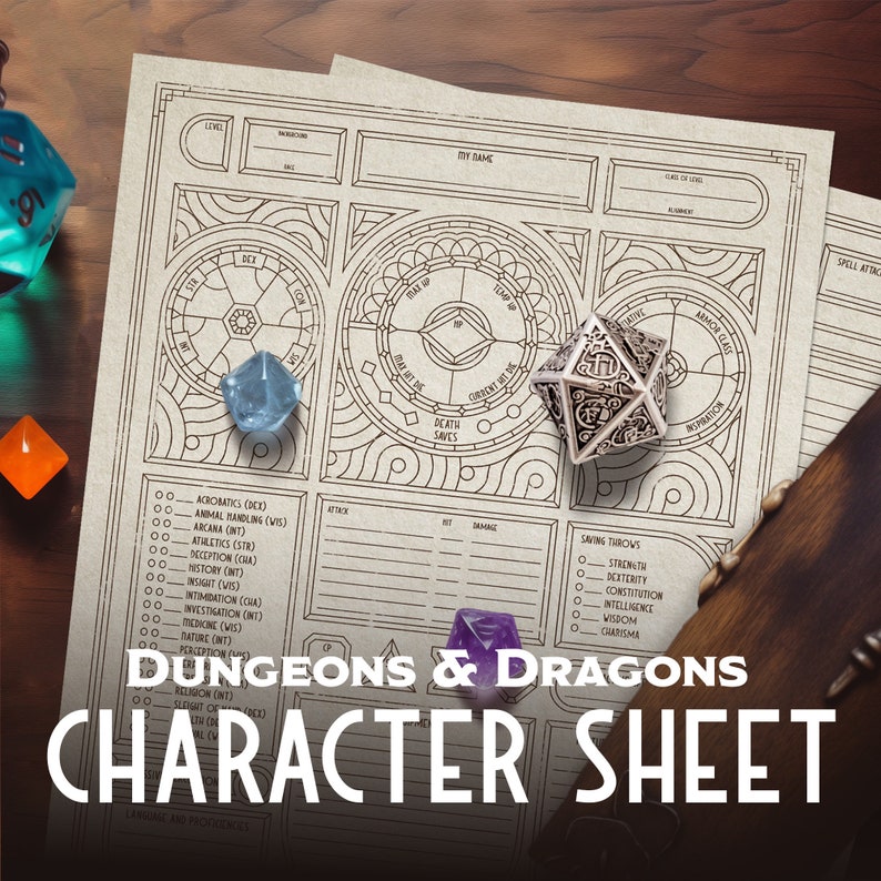 Dnd Character Sheet / Fillable PDF / Universal / Dungeons and Dragons ...