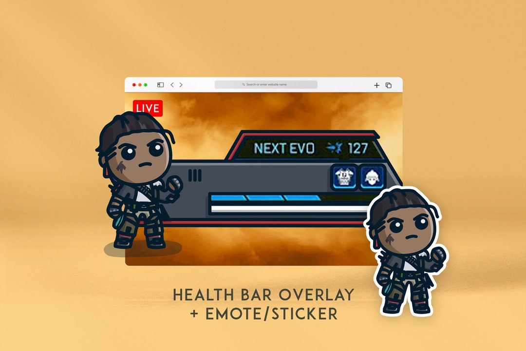 Apex Legends Health Bar Overlay Mad Maggie / Emote for Twitch - Etsy