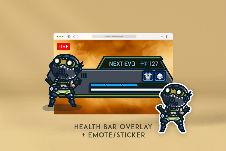 Apex Legends Octane Health Bar Overlay/emote for Twitch - Etsy